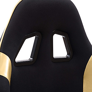 CorLiving Gaming Chair, Black/Gold
