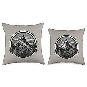 Sport Camping Bike I Trends & Fashion I Star Park Mountain, Hiking, Sun, Forest, Trees, Climbing, Love Nature Throw Pillow, 16x16, Multicolor