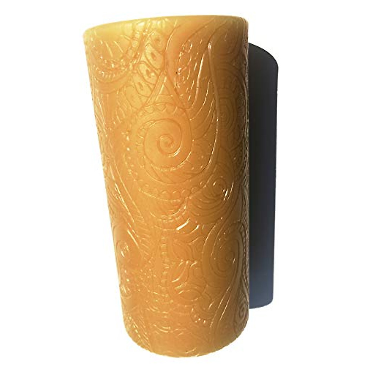 BeeTheLight Beeswax Pillar Candle - 100% Pure Bees Wax - Choose Your Size and Color - Up to 72 Hour Burn - 2.7"x5.4" - Fits 3x6 Holder - Unscented - Natural Honey Scent (Natural Yellow, Large)