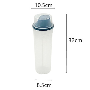 EFLYERA Sealed Cans Organizer Pasta Storage Grain Storage Box Noodles Bottle Transparent Containers Spaghetti Crisper(grey)