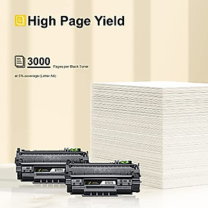 49A Black Toner Cartridge Q5949A Q7553A 49X 53A Black Ink Replacement for HP 1320 Toner Cartridge Compatible with Laserjet 1320 1320N 1320TN P2015 P2015D P2015DN M2727NF 3390 3392 Printers (2 Black)