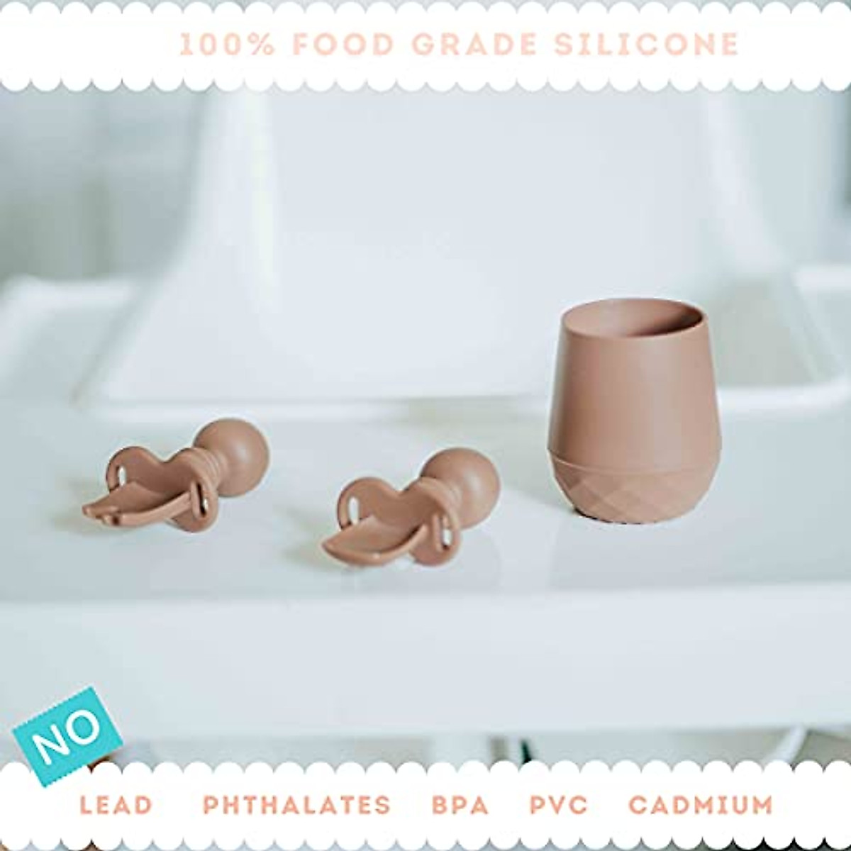 Tooshka Silicone Baby Utensils & Tiny Cup - Bpa Free - Baby Led Weaning - Baby Spoon, Fork & Training Cup for 6 Months+ Anti-Choke Baby Feeding Supplies (Sage)