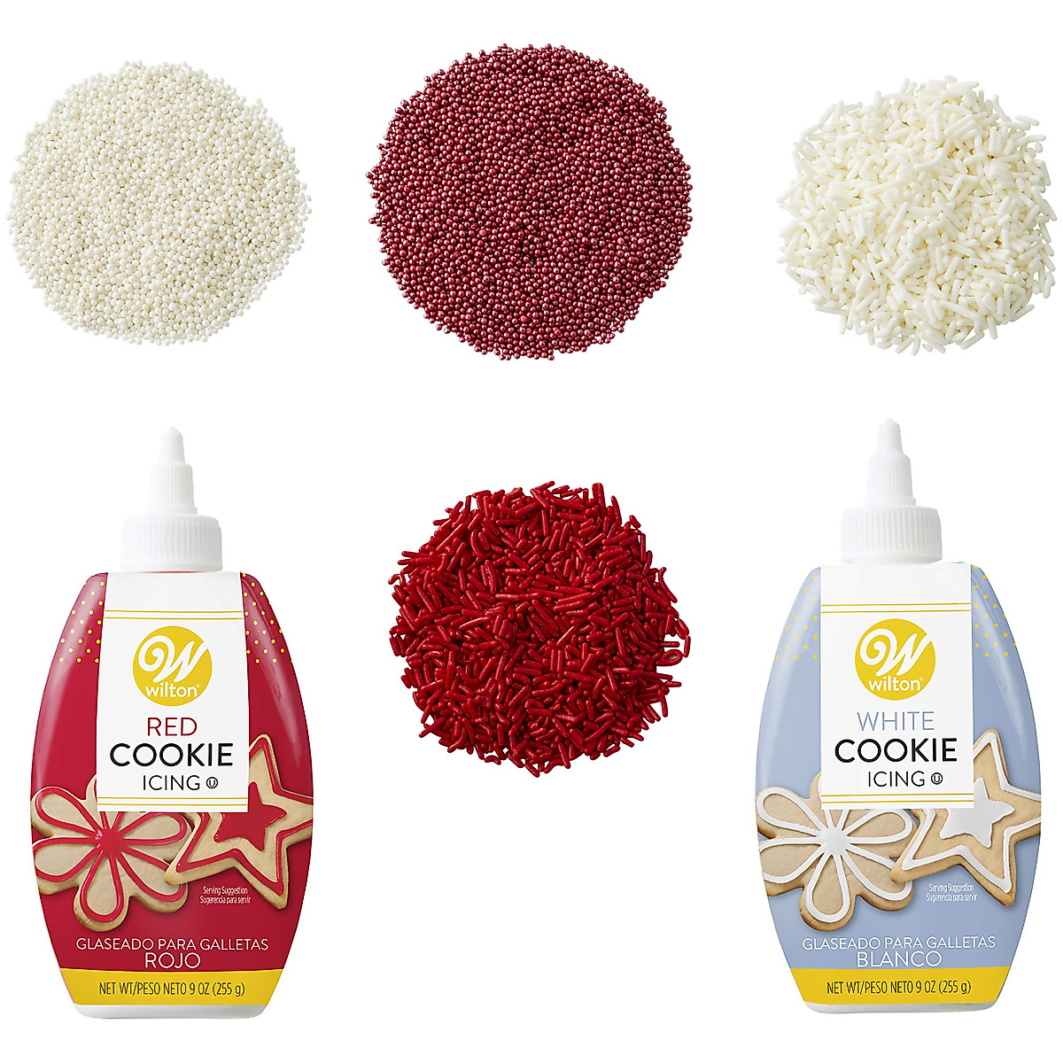 Wilton Red and White Cookie Decorating Set, 6-Piece