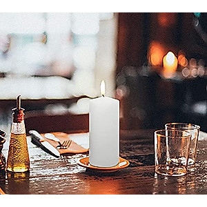 Hyoola White Pillar Candles 4x8 Inch - Unscented Pillar Candles - 2-Pack - European Made