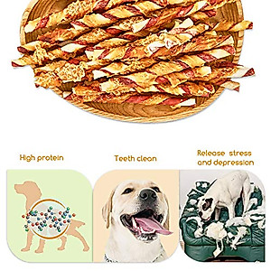 Jungle Calling Dog Treats, Natural Chicken Wrapped Rawhide Sticks, Grain-Free Training Rewards Chews for Small and Medium Puppy,10.6oz