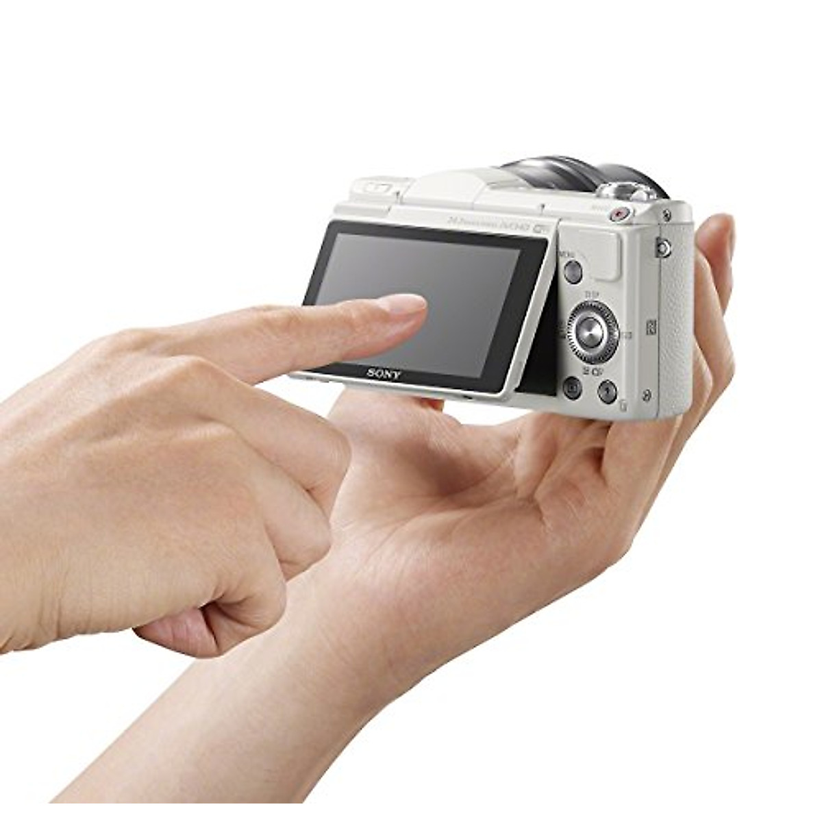 Sony a5100 16-50mm Mirrorless Digital Camera with 3-Inch Flip Up LCD (White)