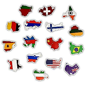 National Flag Stickers for Laptop Computer (50Pcs),Gift for Teens Adults,Waterproof World Flag Country Map Stickers for Water Bottle,Hydroflask,Country Flag Vinyl Stickers for Skateboard,Car,Phone
