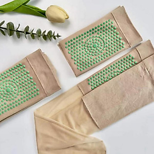 Elsmus Pearl Moon Ionic Correction Lymphatic Detoxification Long Tube Silk Stockings, Knee Socks (2 pairs-A)