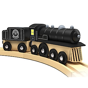 MasterPieces Wood Train 2 Piece Set - Lionel Collector's Steam Engine & Coal Car - Officially Licensed Toddler & Kids Toy
