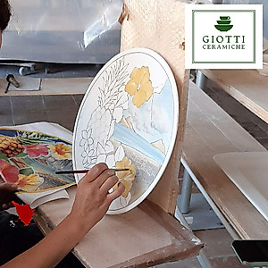 Italian Ceramic dinnerware set - Hand Painted kitchen Pasta Bowls sets for 4 - Made in ITALY Tuscany - Italian Pottery dinner plates - Home Decor Lemon Ischia Ceramics dishes set - Service For 4