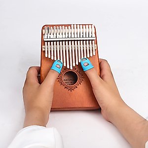 POKHDYE Kalimba thumb piano 17 key, portable mahogany Finger Piano gift, suitable for children and adult beginners, FDS2
