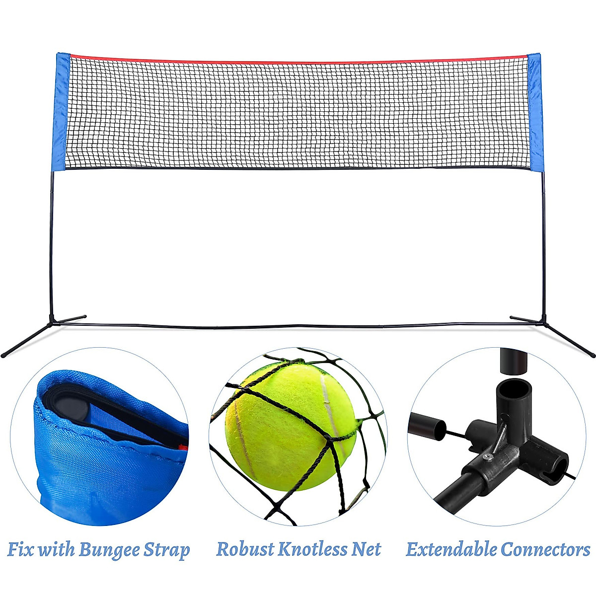 Portable Mini Badminton Volleyball Sets for Outdoor Backyards with Net Best Kids Men Volleyball Badminton Net Outdoor Beach Lawn Tennis Practice Court Net for Driveway