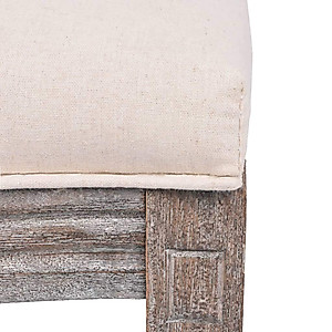 YPWRENH Modern Upholstered Dining Room Chair Dining Chairs 4 pcs Cream Fabric for Kitchen, Dining Room, Living Room