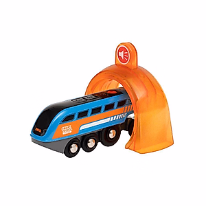 BRIO 33971 Smart Tech Sound Record & Play Engine | Wooden Toy Train for Kids Age 3 and Up