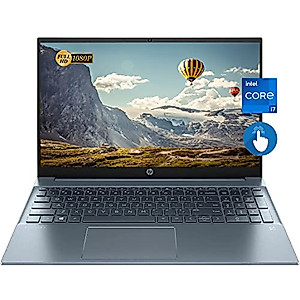 HP Newest 15 Pavilion Laptop, 15.6" Full HD Touchscreen, 12th Gen Intel Core i7-1255U Processor, 16GB RAM, 1TB SSD, Backlit Keyboard, Wi-Fi 6, HDMI, Windows 11 Home, Blue