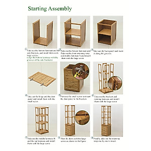 Rotating Bookshelf, 6 Tier 360° Floor Standing Revolving Bookcase Storage Rack, Bookcase Corner Tall Book Shelf, Narrow Bookshelf, with Door,Book Shelf Organizer for Bedroom,Living Room,Small Space