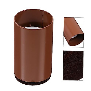 USHOBE 6 Pcs Thickened Table Mat Plastic Chair Circle Chair Sofa Protector Bed Desk Foot Sleeve Bed Riser Chair Leg Mat Chair Feet Caps Furniture Accessory Cabinet Brown Accessories