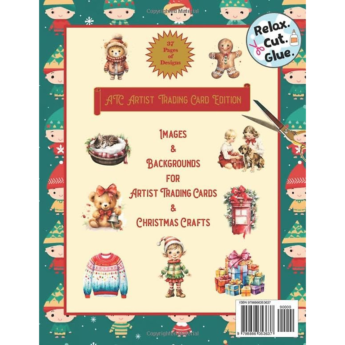 Christmas Ephemera To Cut Out And Collage: ATC Artist Trading Card Edition