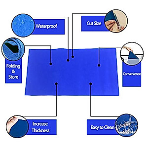 BNOSDM 19.7" x 11.8" Reptile Mat Carpet Leopard Gecko Terrarium Liner Bedding Substrate Cage for Lizard Bearded Dragon Snake Tortoise Chameleon 2PCS