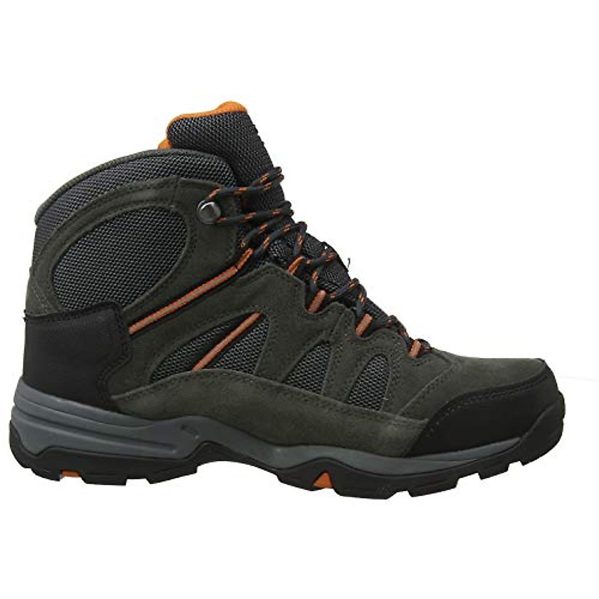 HI-TEC Men's Wide Fit Bandera II Water Proof Mens Boots in Charcoal/Graphite/Burnt Orange in Size UK 8 (EU 42/US 9)