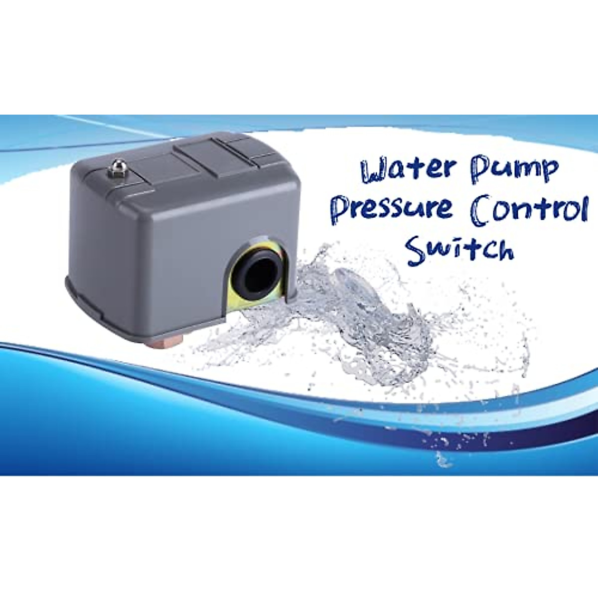 FTVOGUE 40-60PSI 110V-230V Water Pump Pressure Control Switch Adjustable Double Spring Pole