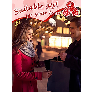 4 Pieces Valentine's Day Scarf for Women Pink White Heart Print Scarf Valentines Scarf for Women Girl Christmas Birthday Valentine's Gift, 4 Styles