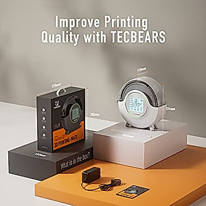 Filament Dryer for 3D Printing, TECBEARS FilaDryer S2 Filament Dry Box with 360° Heating, Large Touch Screen, Humidity Detection for Nylon PETG ABS TPU PA PC PLA Filament 1.75/2.85/3.00mm