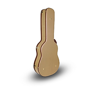 Crossrock Dreadnought Guitar Case for Martin D28, compatible to Taylor Grand Auditorium-Hard-Shell Wooden Case-Vinyl Tweed (CRW620D28TW)