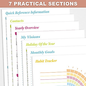 Teacher Academic Planner 2023-2024, Weekly and Monthly Academic Planners for Women in Jul.2023 - Jun.2024, 8.5"x 11" Marked Tabs, Hardcover with Elastic Closure, Back Pocket, Twin-Wire Binding