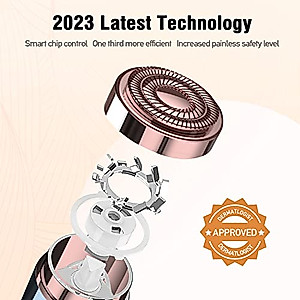 SEIHAI Hair Removal Device(2023 Deluxe), Facial Hair Removal for Women, Rechargeable Hair Remover/face shavers, Facial Hair Remover for Upper Lip, Chin, Included 4 x Replacement Heads