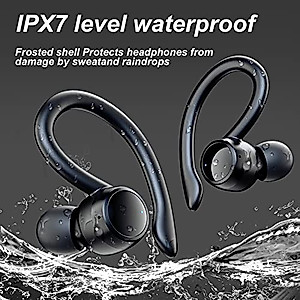 T82-Bluetooth 5.3 Wireless Earbuds-IPX7 Waterproof ENC Noise Canceling Earbuds, 120 Hours Play Time HI-FI Bluetooth Headphones, 2.0 Level Deep Bass Suitable for Sports Listen to Music (Black*1)