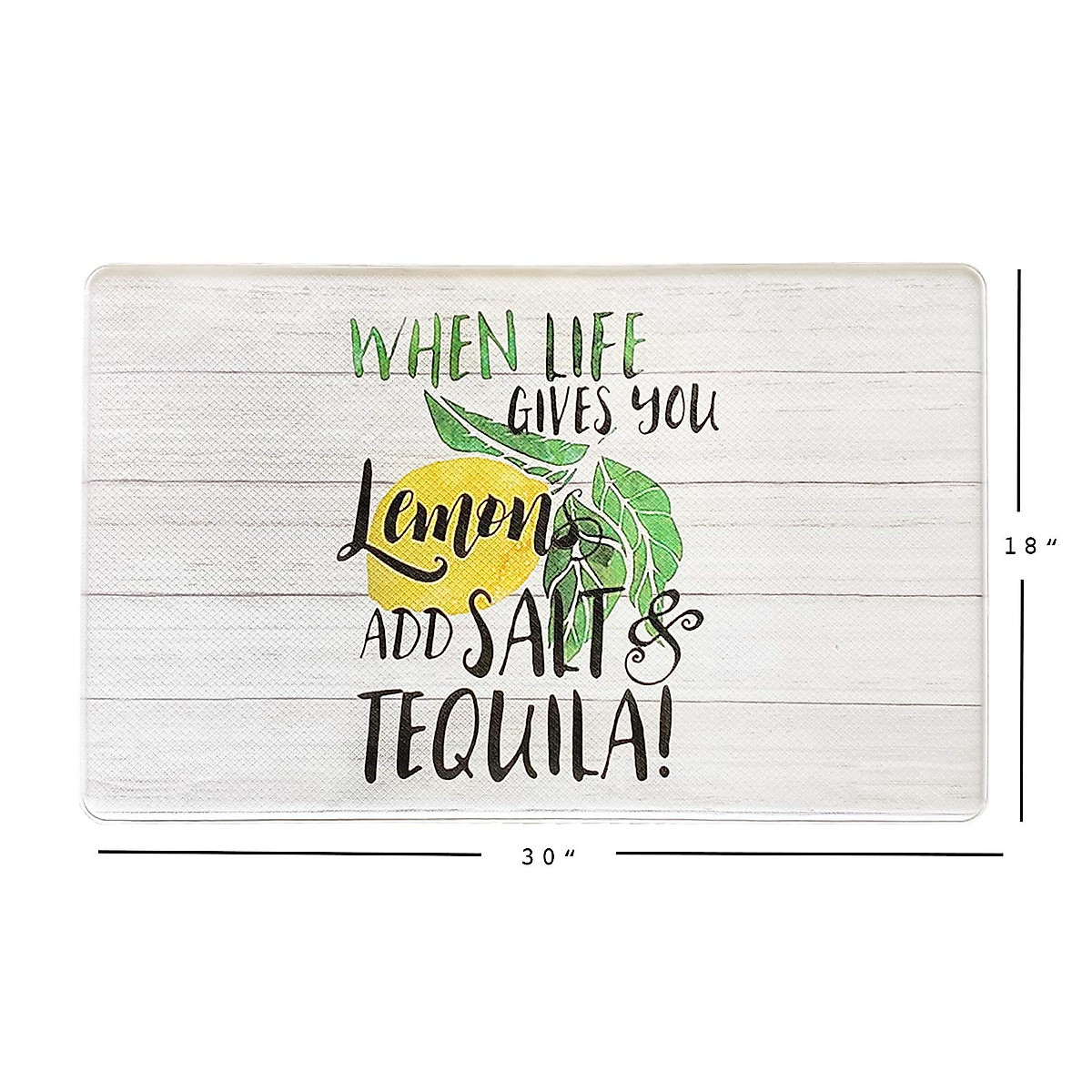 Generic JCB Home Anti-Fatigue Lemon Kitchen Mat. Memory Foam Kitchen Mat with Non-Slip Surface. Farmhouse Tequila Lemon Kitchen Rug. 18 inch x 30 inch