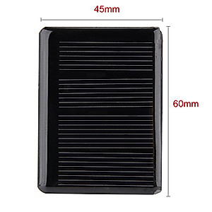 uxcell 5Pcs 2V 120mA Poly Mini Solar Cell Panel Module DIY for Phone Light Toys Charger 60mm x 45mm