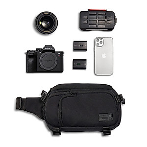 HEX Ranger DSLR Camera Sling Mini - Customizable Interior Dividers, Cordura Shell, Photography Drone Lenses Daily Carry Storage Case, Black