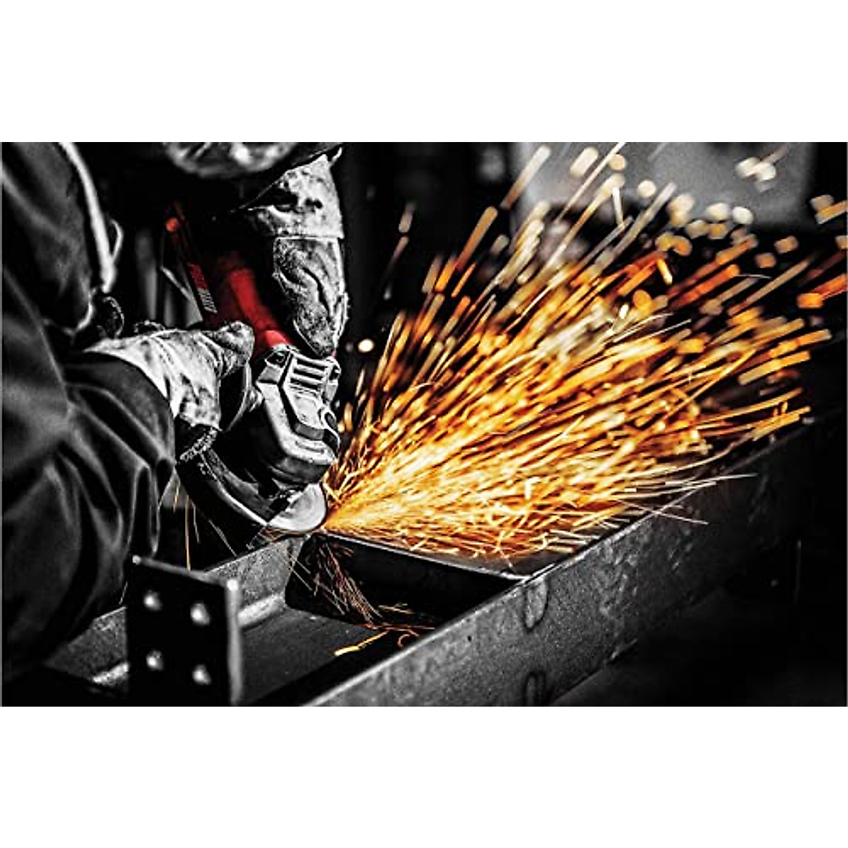 PROMAKER Angle Grinder 6.5-Amp 4-1/2 inch with Protection Googles, Pair of gloves, Two grinding Wheels, Box, Power Grinders tool with two (2) extra Carbon brushes (115mm) 750W. PRO-ES750KIT.