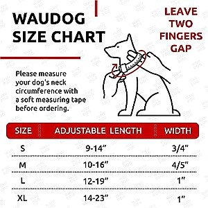 WAUDOG Waterproof Dog Collar - Adjustable Dog Collar for Large Dogs, Small and Medium Dogs - Breakaway Dog Collar Waterproof with Plastic Buckle and QR Dog Tag - Boy & Girl Dog Collars (Pink)