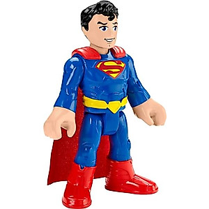 DC Super Friends Imaginext DC Super Friends Superman Xl Toy 10-In Figure with Fabric Cape for Preschool Kids Ages 3+ Years