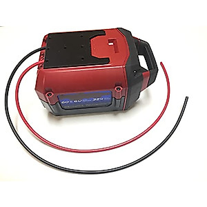 Terrafirma Technology Adapter for Toro 60v li-ion battery with 10AWG wire lithium power output, Black