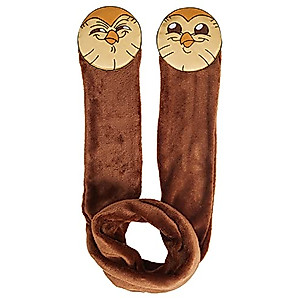 Beowyro The Owl House Hooty Scarf Winter Warm Flannel Scarf Shawl with Luz Noceda Cosplay Costume Full Set for Women and Men (Medium, Hooty)