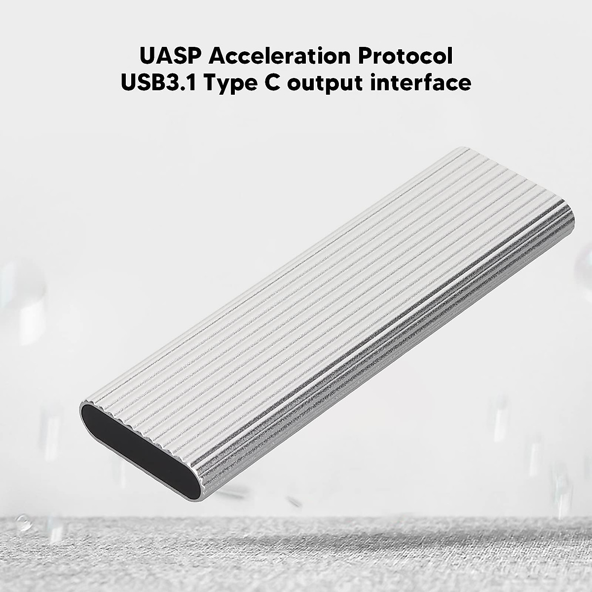 M.2 SSD Enclosure Adapter, Tool- USB C 3.1 to M.2 SATA PCIe M Key, PCIe B, M Key SSD Solid State Drive External Enclosure, Compatible with SATA 2242 2260 2280