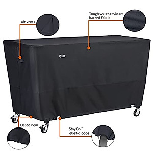 Classic Accessories,55-992-040401-EC, Water-Resistant 63 Inch Flat Top Griddle Cover,Black,Large