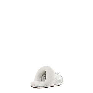 UGG Women's Scuffette Ii Mirror Ball Slipper, Silver, 8
