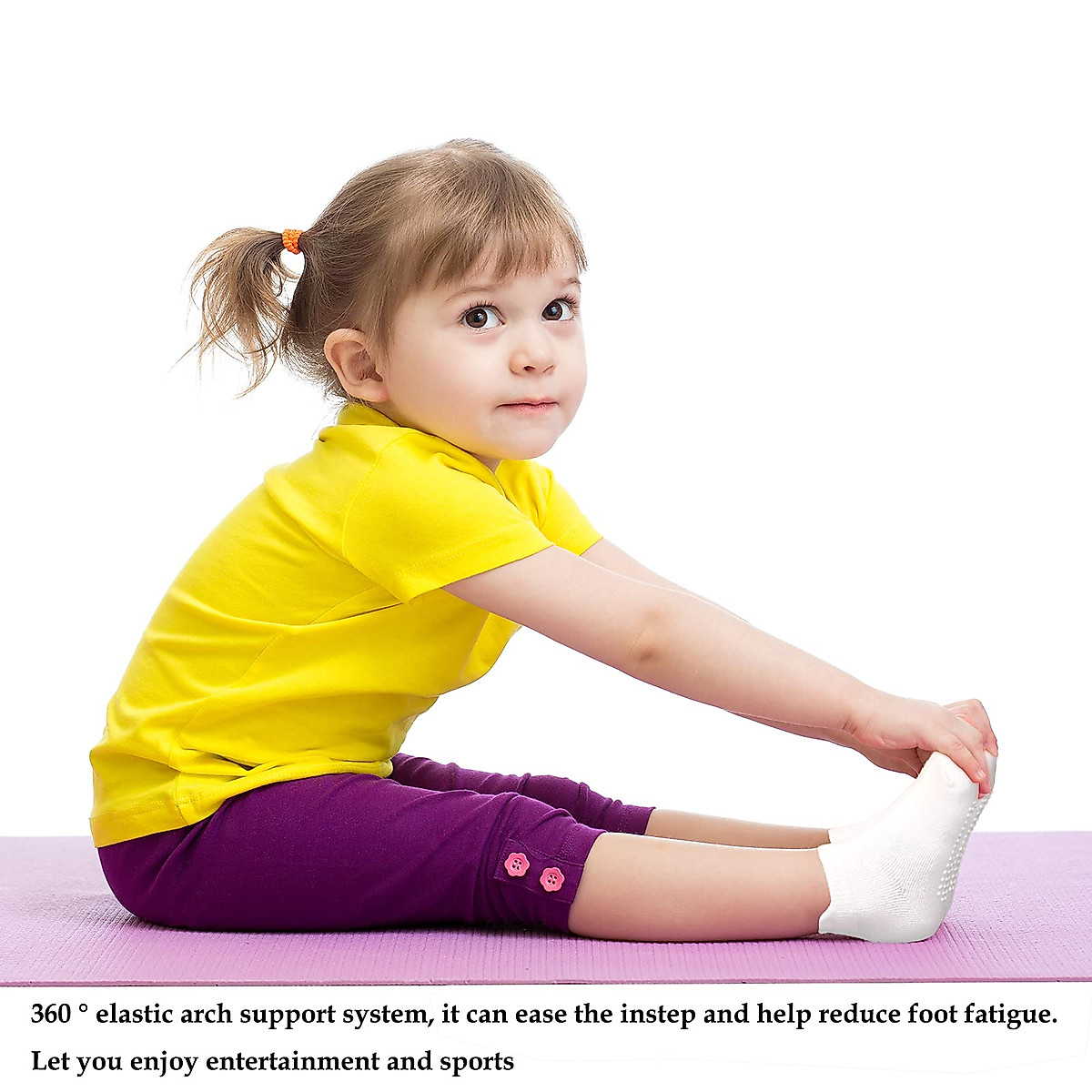 Dicry Toddler Non-Slip Ankle Socks Baby Anti-skid Grips Socks for Infant Kids (1-3T, Multi 12 Pairs)