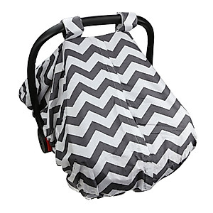 Baby Infant Car Seat Cover - Fits All Baby Car-Seats - Breathable Fabric, 100% Safe and Hygienic - Conveniently Compact Design - Machine Washable!