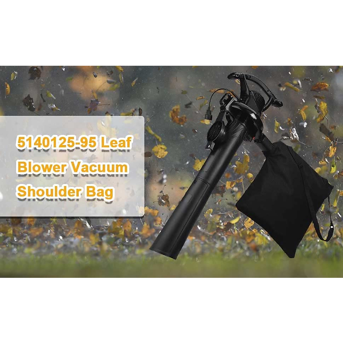 5140125-95 Leaf Blower Vacuum VAC Shoulder Bag - Compatible with Black & Decker Replaces 5140117-99, Fits BV2900 BV3100