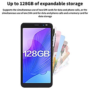 Unlocked 3G Smartphone for Android, 5.45inch Screen Cellphone 512MB 4GB Dualcore CPU Dual Cards Dual Standby HD Dual Camera Support Face Recognition,WiFi,BT,FM