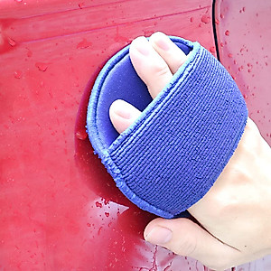JIANFA Clay Mitt, Clay Bar Mitt for Car Detailing, Medium Grade Auto Magic Wash Mitt, Scratch-Free and Paint Safe, for Cleaning Polishing Detailing Cars Paint, Glass, Wheels (BLUE-2PCS-Small)