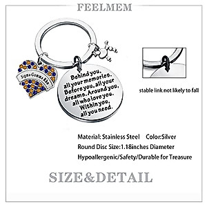 FEELMEM Sigma Gamma Rho Sorority Keychain Behind You All Your Memories Keychain Inspired Greek Sorority Gift Sorority Sister Jewelry (Sigma Gamma Rho-ky)