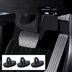 Ajxn 4 PCS Brake Switch Stopper Car Truck Auto Brake Pedal Pad Brake Light Switch Stopper Brake Switch Pad Clutch Pedal Stopper 90541-06036 (Black)