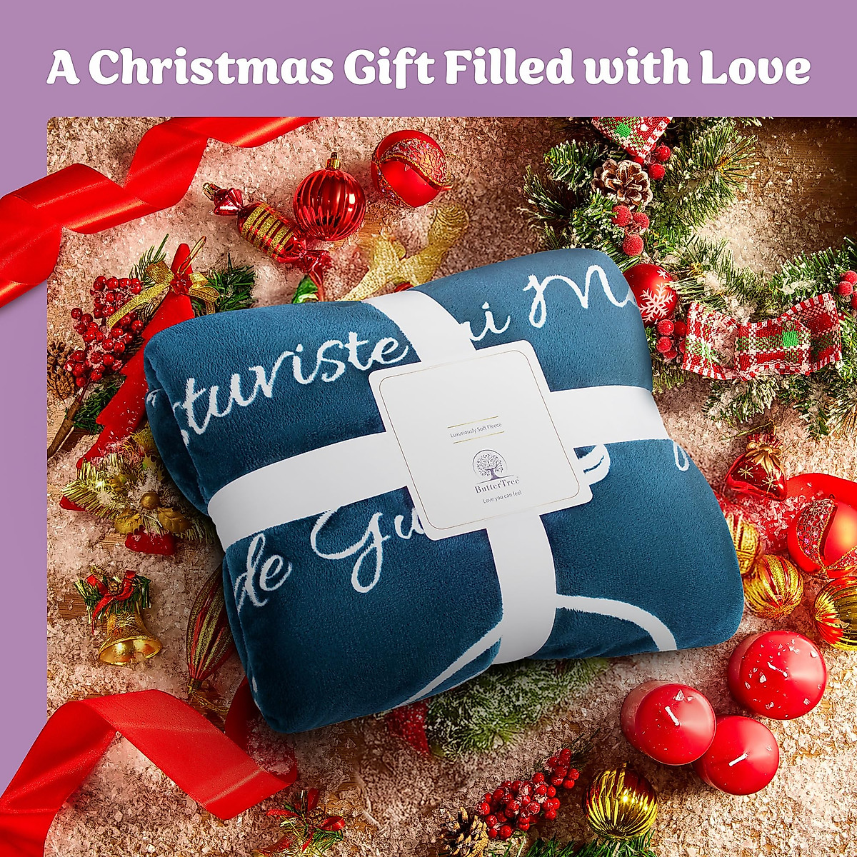 Daughter Gifts, Christmas Gifts for Daughter, Daughter Gift, Birthday Gifts for Daughter, to My Daughter Blanket from mom, Adult Daughter Gifts from Dad, Throw Blanket 65” x 50” (Blue)